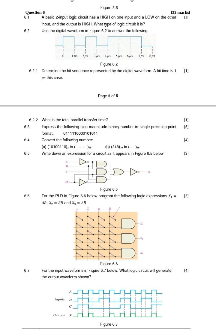 Solved Question 6 (22 marks) 6.1 A basic 2-input logic | Chegg.com