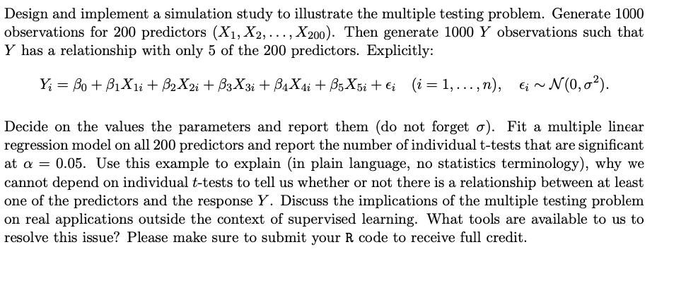 Design and implement a simulation study to illustrate | Chegg.com