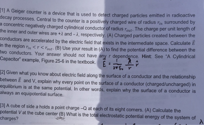 Solved A Geiger counter is a device that is used to detect | Chegg.com