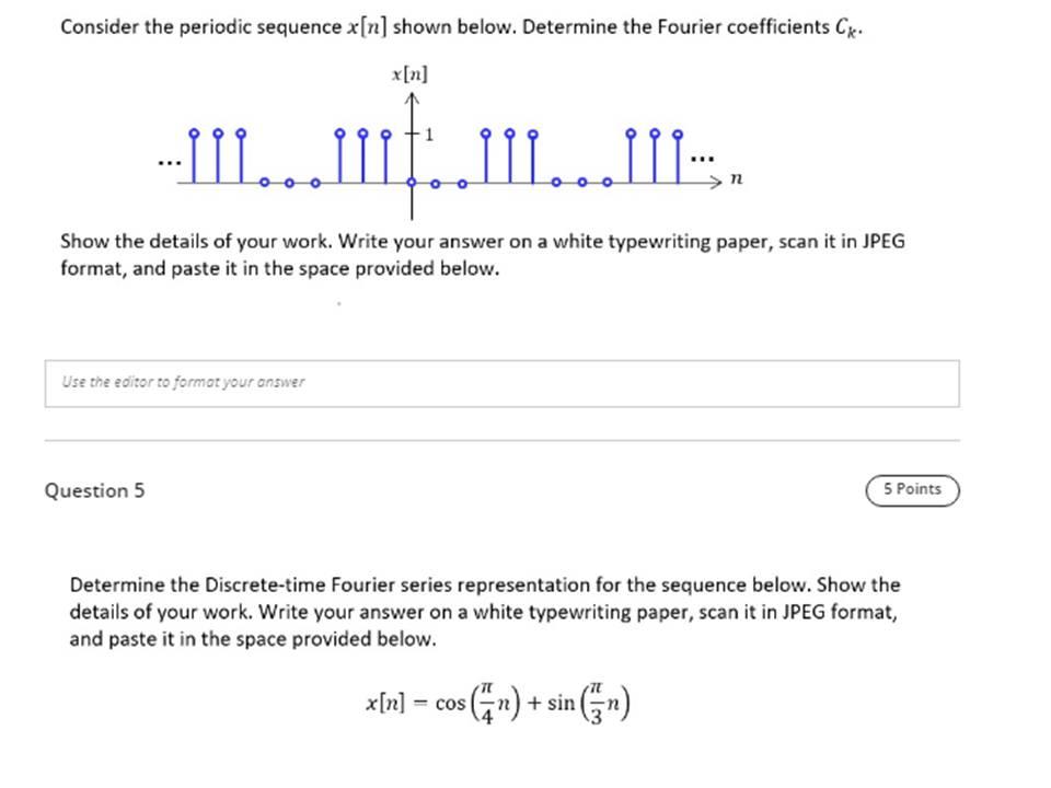 Solved Consider the periodic sequence x[n] shown below. | Chegg.com