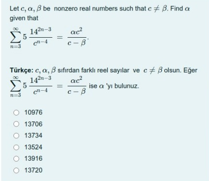 Solved Letc, a, 8 be nonzero real numbers such that c # B. | Chegg.com