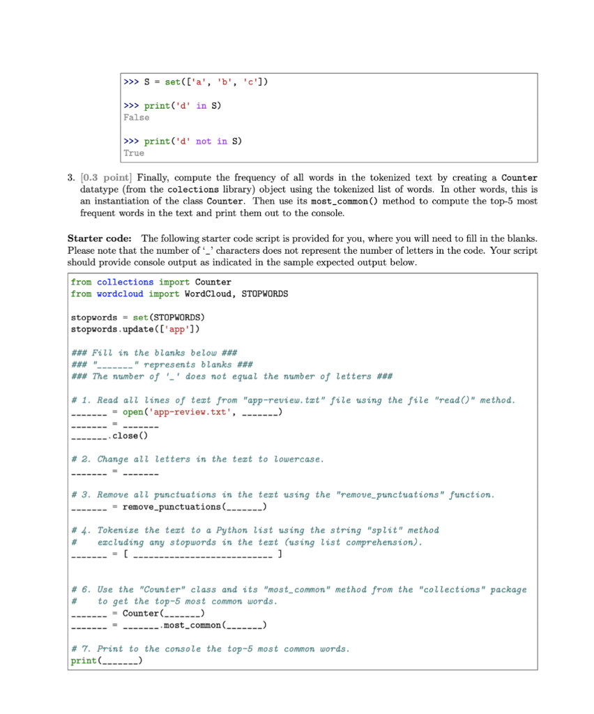Solved Part 2: App Reviews [Total: 3 point] 2.1 Submission | Chegg.com