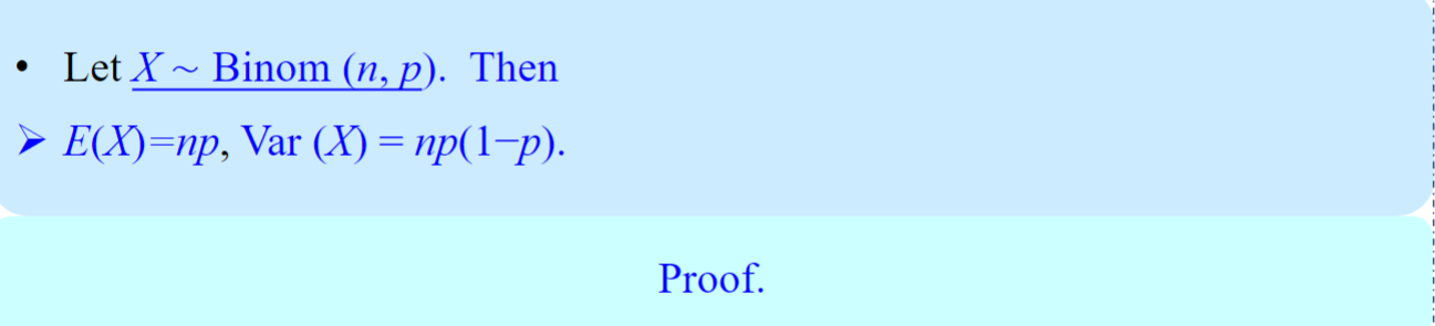 Solved • Let X ~ Binom (n,p). Then > E(X)=np, Var (X) = | Chegg.com