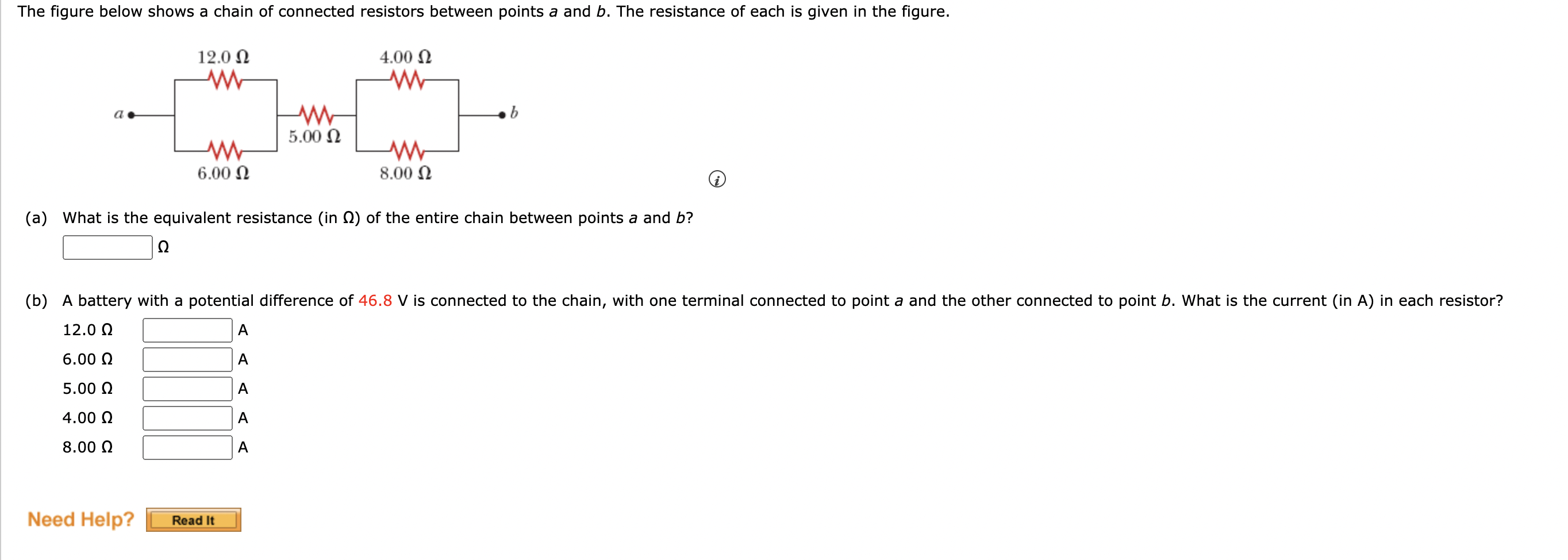 Solved (i) (a) What is the equivalent resistance (in Ω ) of | Chegg.com