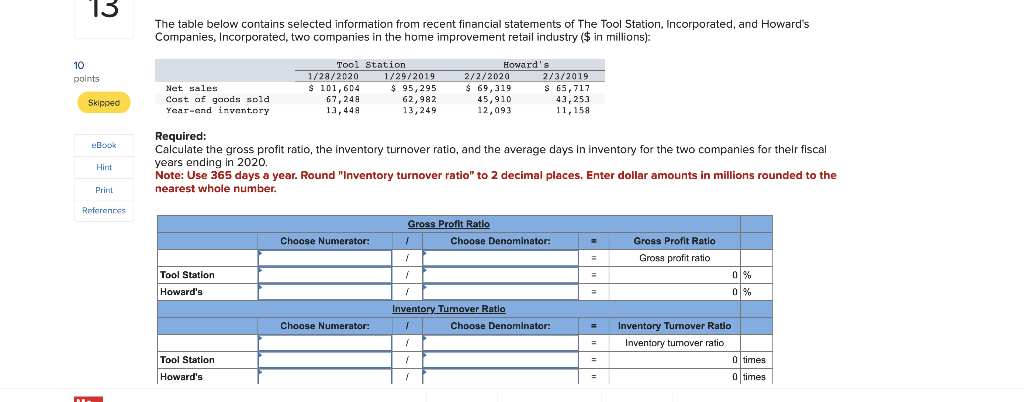 Solved The table below contains selected information from | Chegg.com