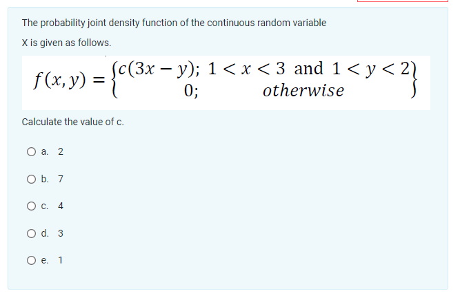 The probability joint density function of the | Chegg.com