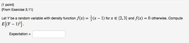 Solved Let Y be a random variable with density function | Chegg.com