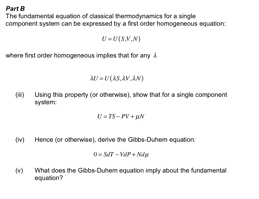 Solved Part B The fundamental equation of classical | Chegg.com