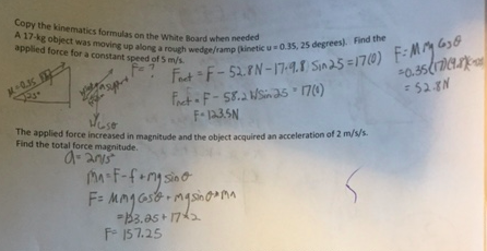 Solved Copy the kinematics formulas on the White Board when | Chegg.com