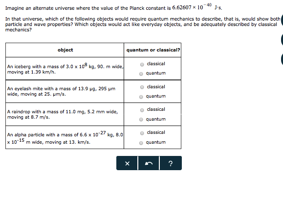 Solved 40 Imagine an alternate universe where the value of | Chegg.com