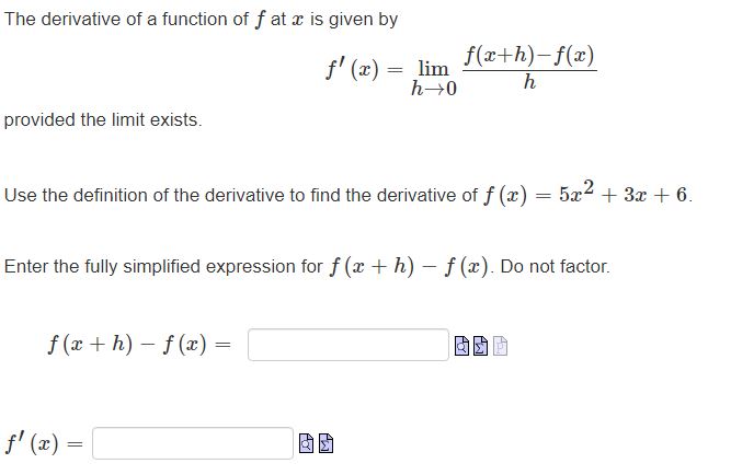 Solved The derivative of a function of f ﻿at x ﻿is given | Chegg.com