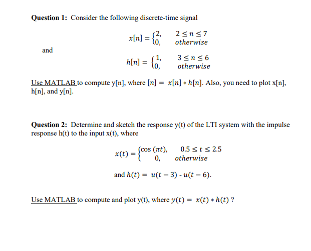 Solved Question 1 Consider The Following Discrete Time