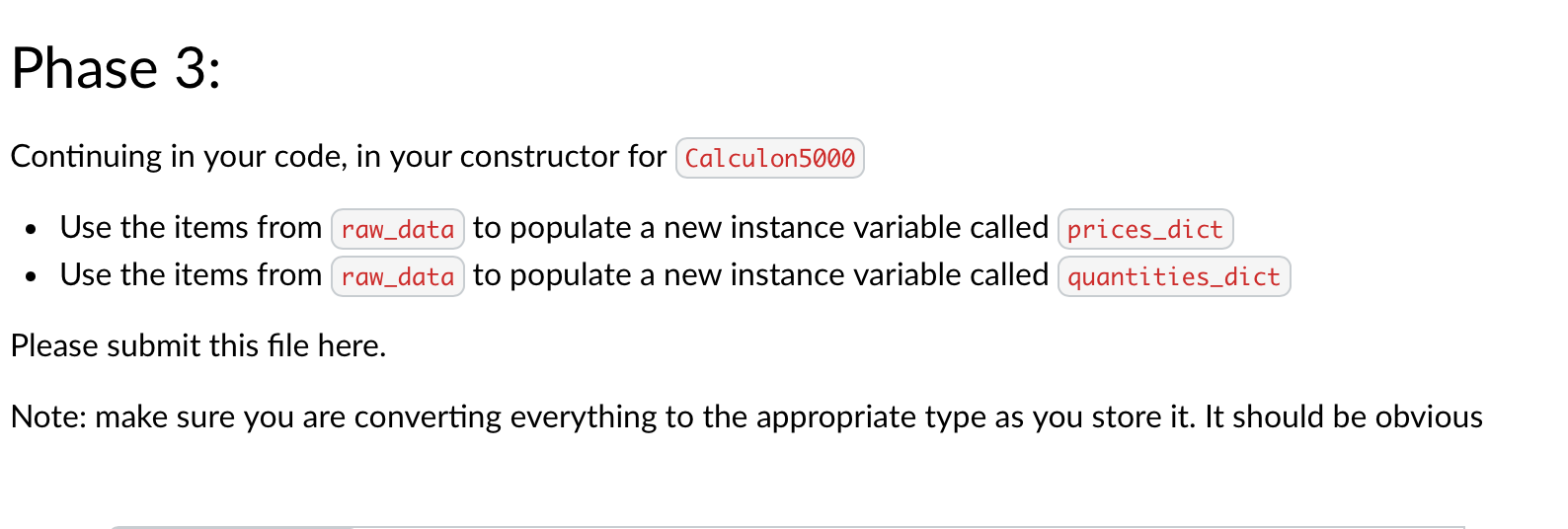 Solved PLS SOLVE PHASE 3 ONLY add on to the code i gave | Chegg.com