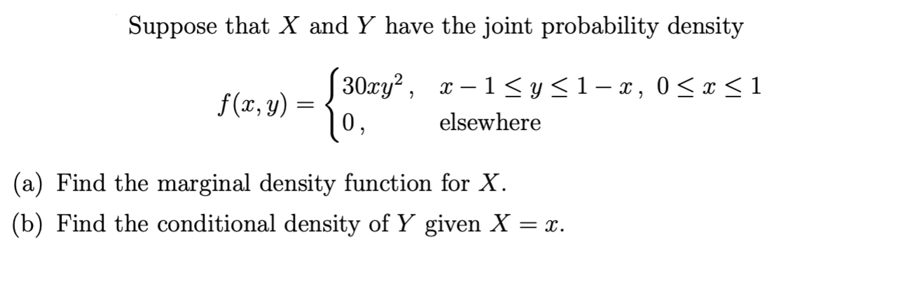Solved Suppose that x ﻿and Y ﻿have the joint probability | Chegg.com