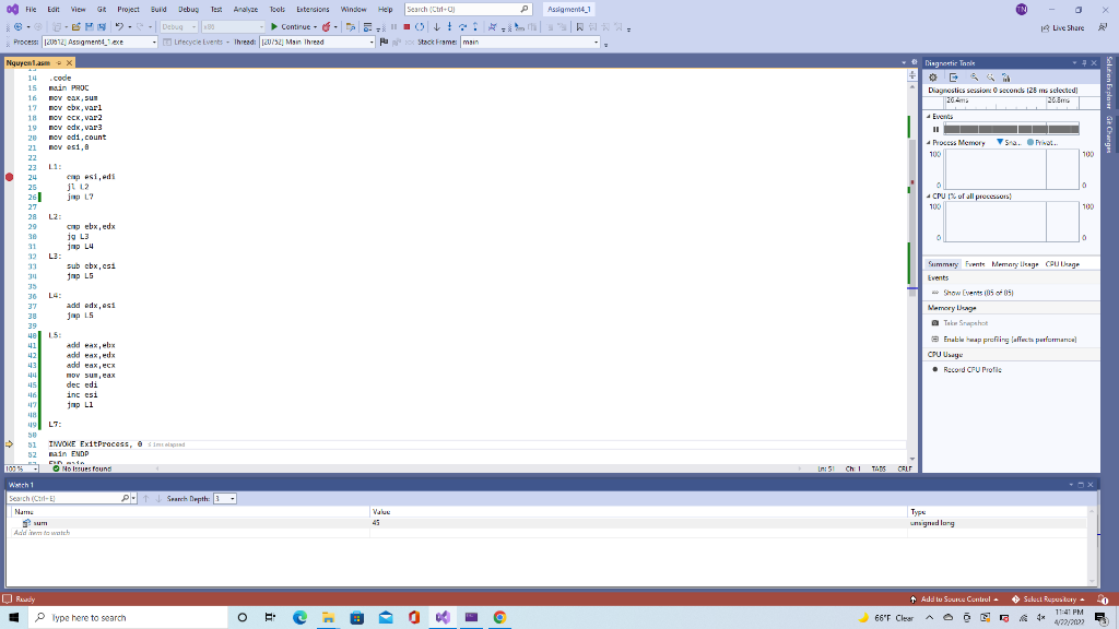 Solved oints) Write an assembly program to implement the | Chegg.com
