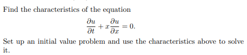 Solved Find the characteristics of the equation | Chegg.com