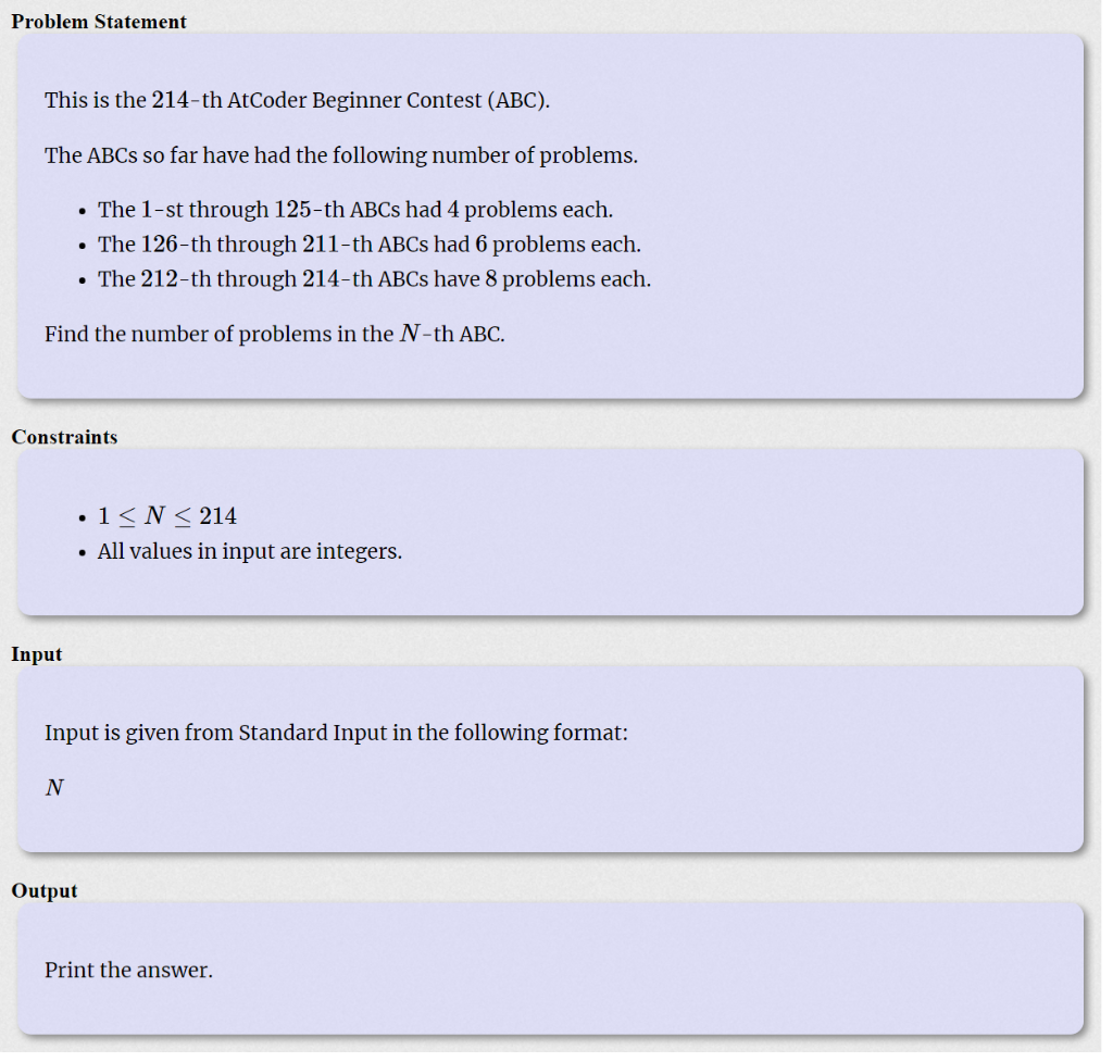 Solved Problem Statement This is the 214-th AtCoder Beginner | Chegg.com