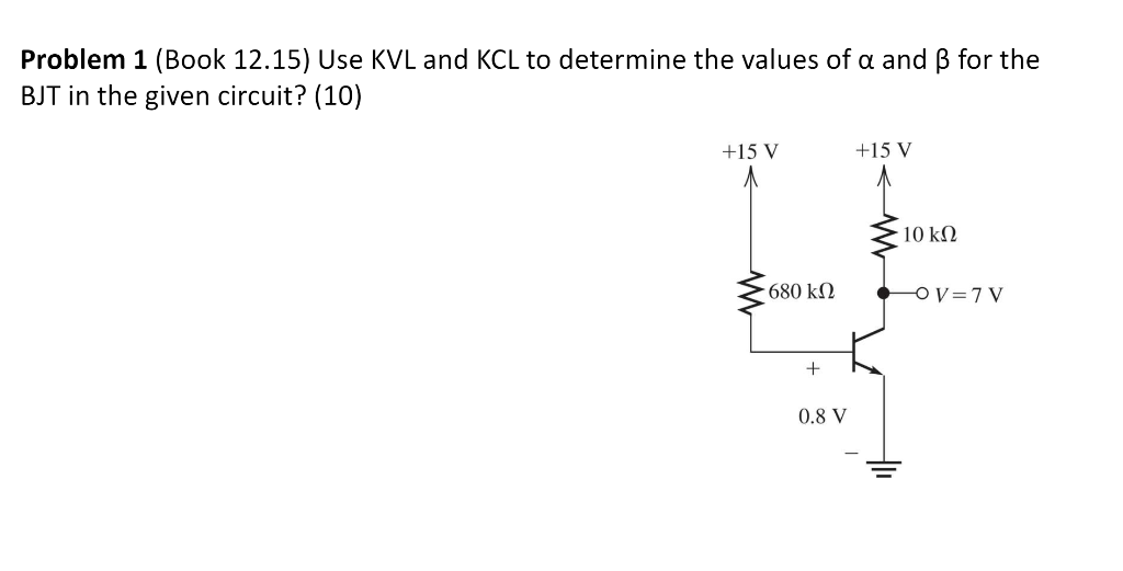 Solved Problem 1 (Book 12.15) Use KVL and KCL to determine | Chegg.com
