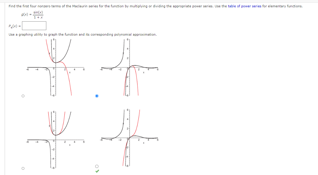 Solved g(x)=1+xsin(x)P4(x)= Use a graphing utility to graph | Chegg.com