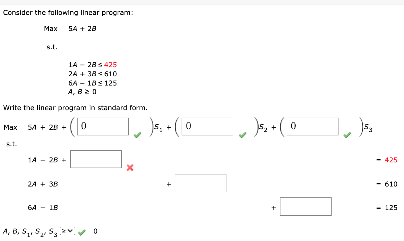 Solved Consider the following linear program. Max 1A + 2B | Chegg.com