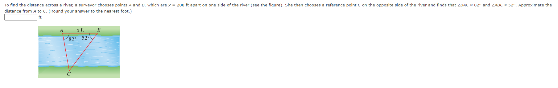 Solved distance from A to C. (Round your answer to the | Chegg.com