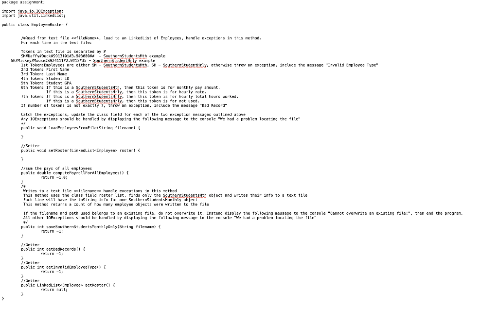 Solved Codes will be provided below codes must also follow | Chegg.com