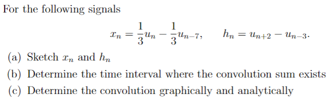 Solved For the following signals | Chegg.com