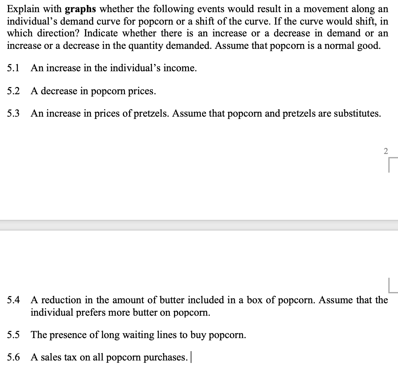 Solved Explain with graphs whether the following events | Chegg.com