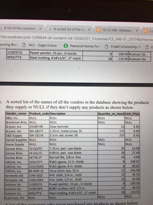 Solved A list of the custome. x , A sorted list of the n × \ | Chegg.com