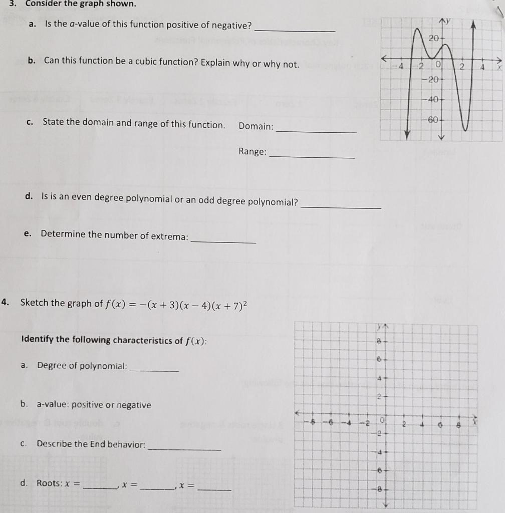 Solved 3. Consider the graph shown. a. Is the a-value of | Chegg.com