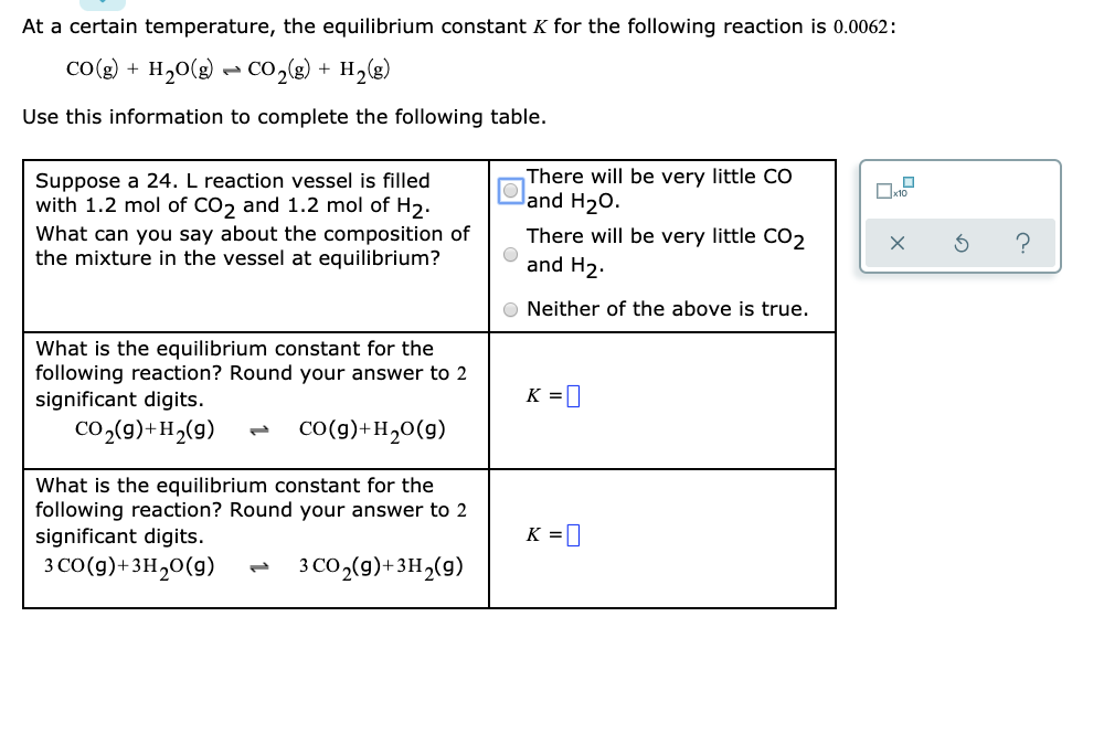 Solved At a certain temperature, the equilibrium constant K | Chegg.com