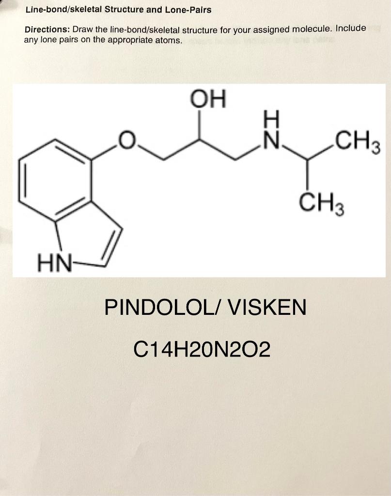 Solved Line-bond/skeletal Structure and Lone-Pairs | Chegg.com