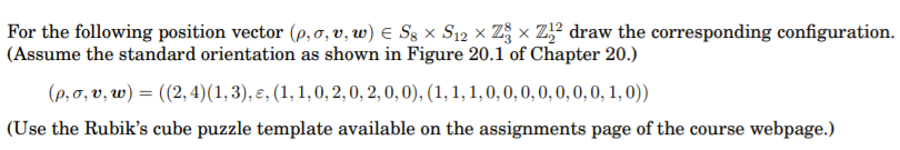 For the following position vector (0,0,0,w) € Sg S12 | Chegg.com