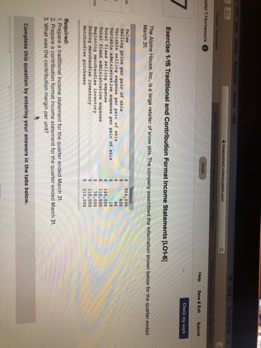 Solved pter 1 Help Save & Exit Submit Check my work mat | Chegg.com