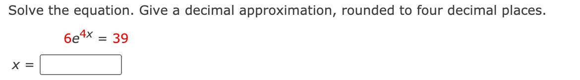 Solved Solve the equation. Give a decimal approximation, | Chegg.com