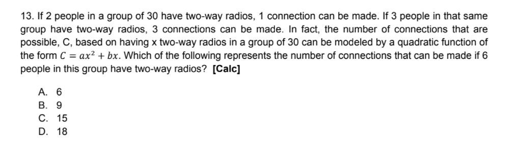 Solved 13. If 2 people in a group of 30 have two-way radios, | Chegg.com