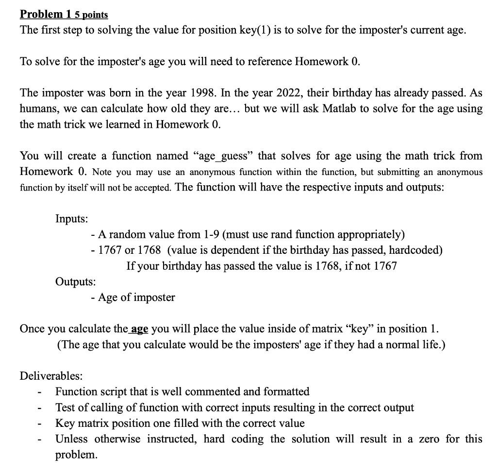 Solved Please code in MATLAB, well commented You are on a | Chegg.com