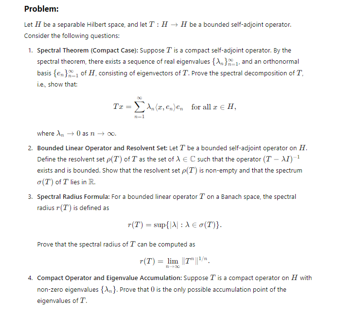 Solved Problem:Let H be ﻿a separable Hilbert space, and let | Chegg.com