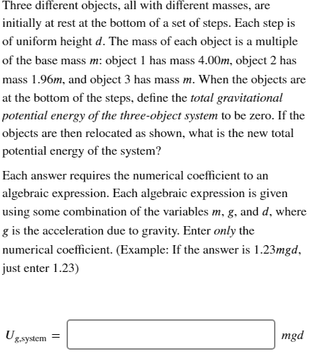 Solved Three different objects, all with different masses, | Chegg.com
