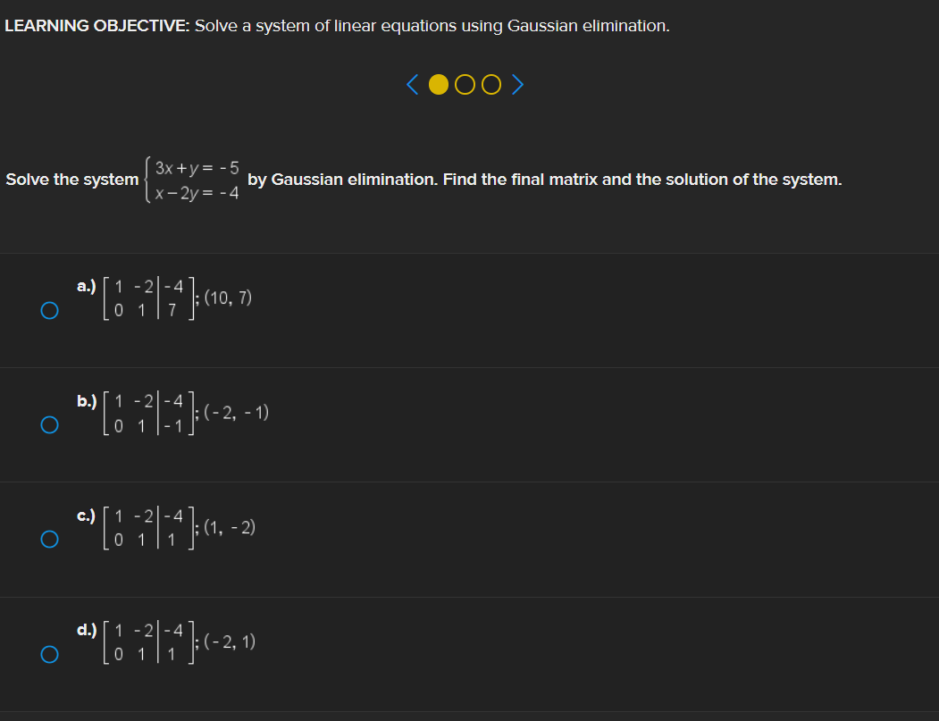 Solved LEARNING OBJECTIVE: Solve a system of linear | Chegg.com