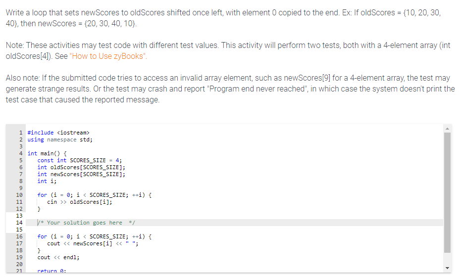 Solved Write a loop that subtracts 1 from each element in | Chegg.com