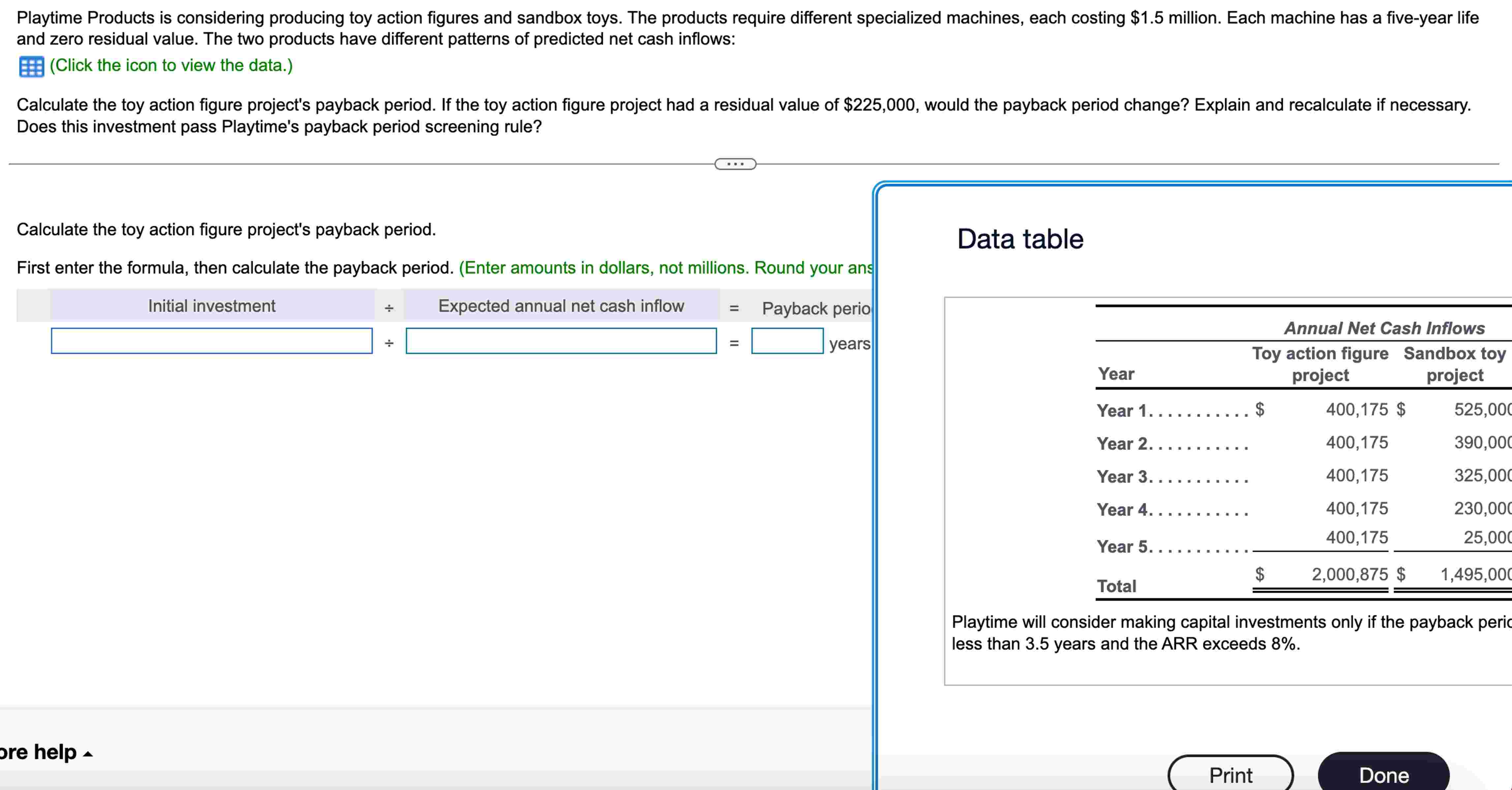 Solved and zero residual value. The two products have | Chegg.com
