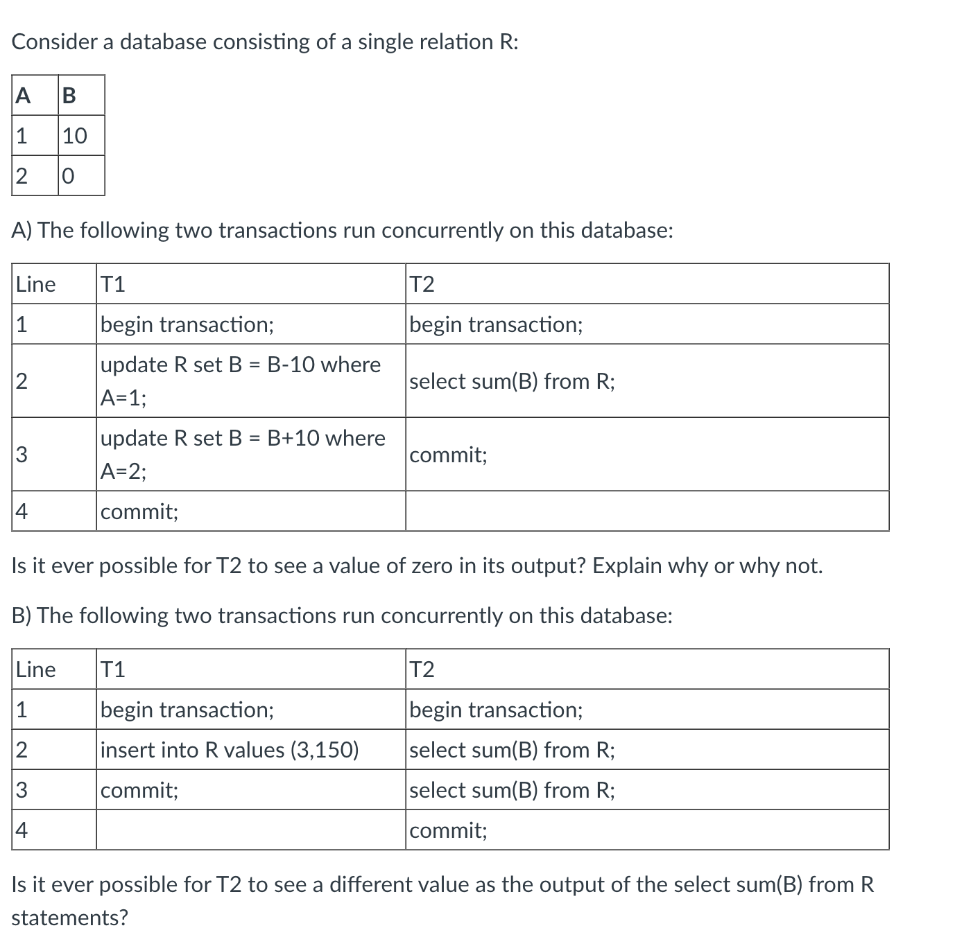 Solved Consider a database consisting of a single relation | Chegg.com