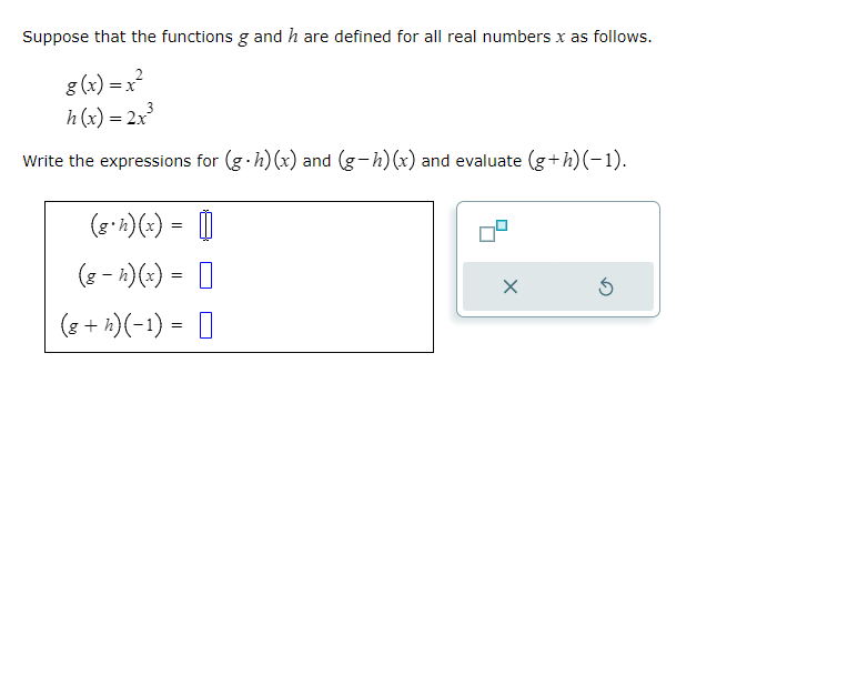 Solved Suppose that the functions \\( g \\) and \\( h \\) | Chegg.com