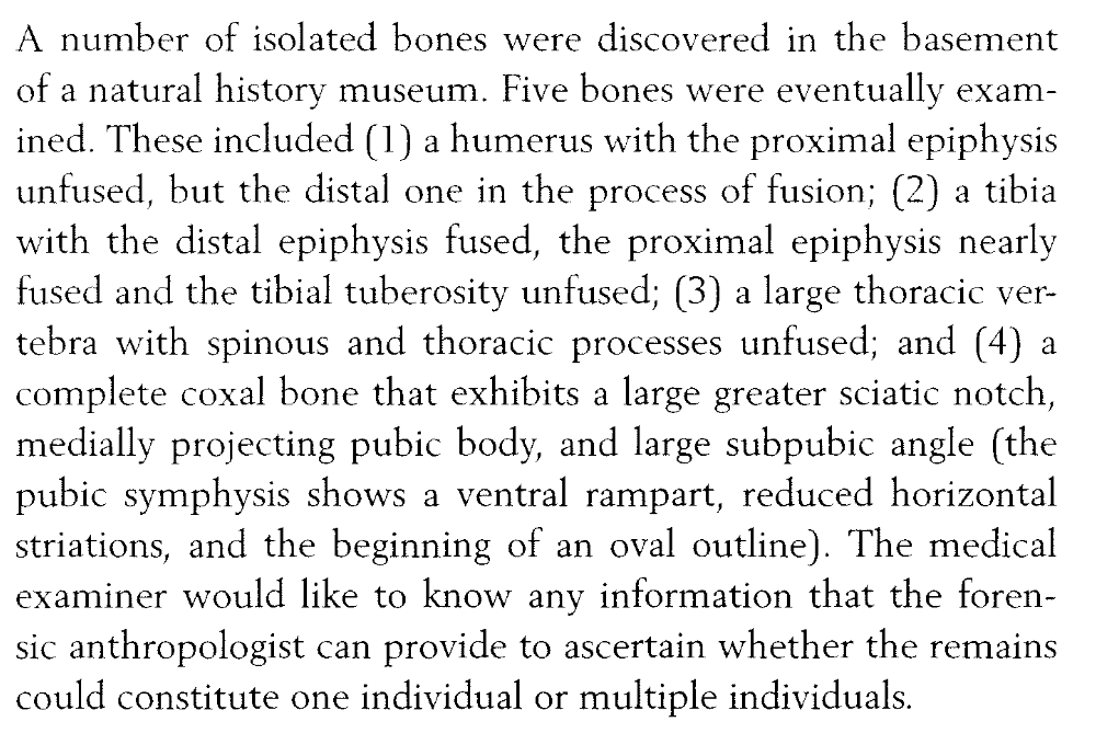 Solved A number of isolated bones were discovered in the | Chegg.com