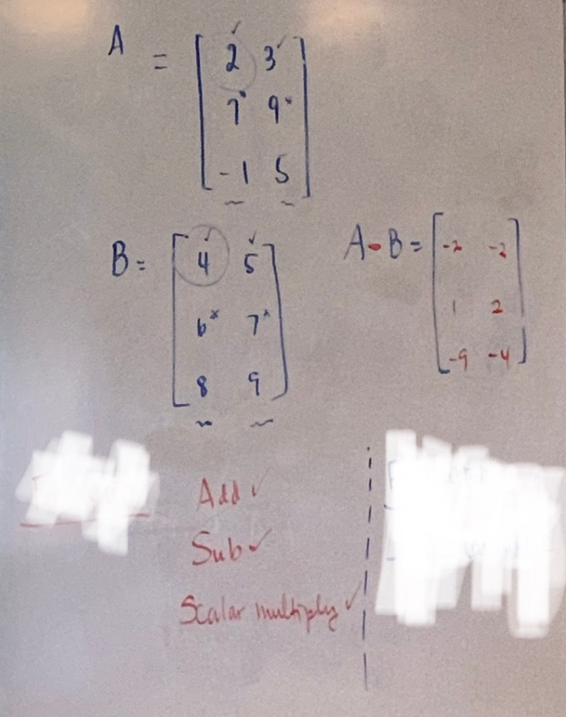 Solved Please, add subtraction and scalar multiplication to | Chegg.com