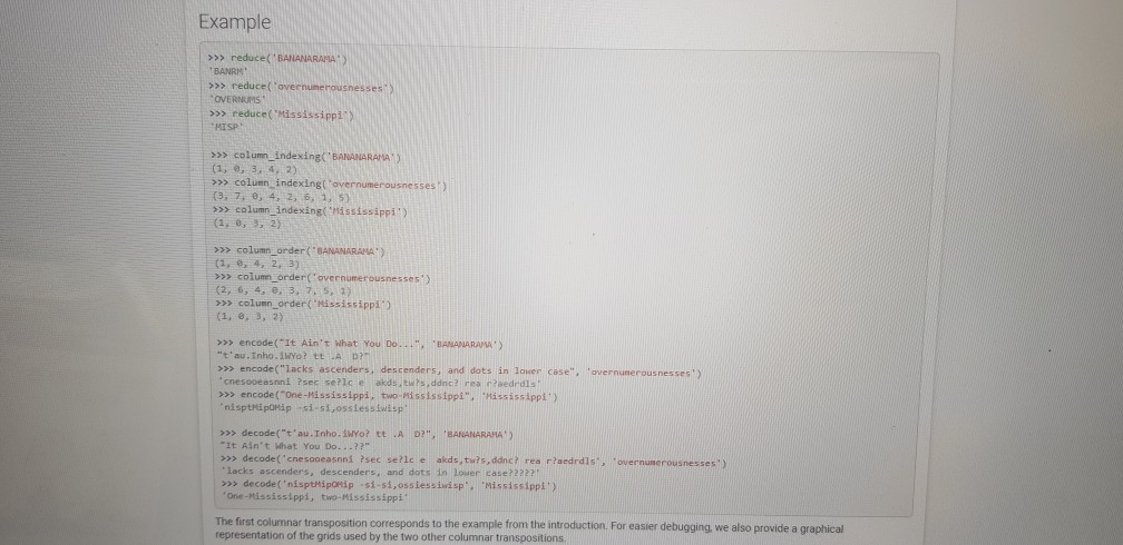 Solved A transposition cipher is a method of encryption in | Chegg.com