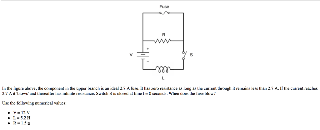 Solved Fuse In the figure above, the component in the upper | Chegg.com