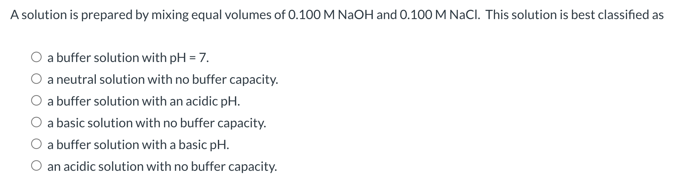 Solved A solution is prepared by mixing equal volumes of | Chegg.com