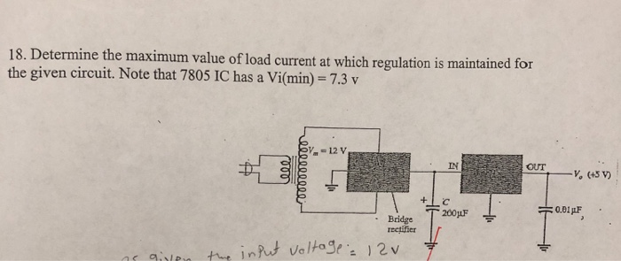 Solved 18. Determine the maximum value of load current at | Chegg.com